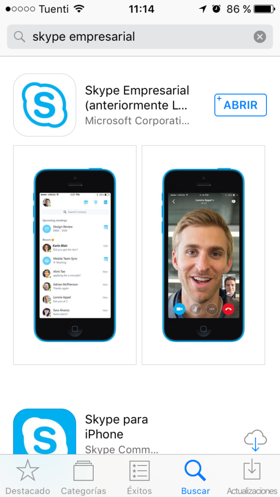 Instalación de Skype empresarial en iOS – Office 365 UMH